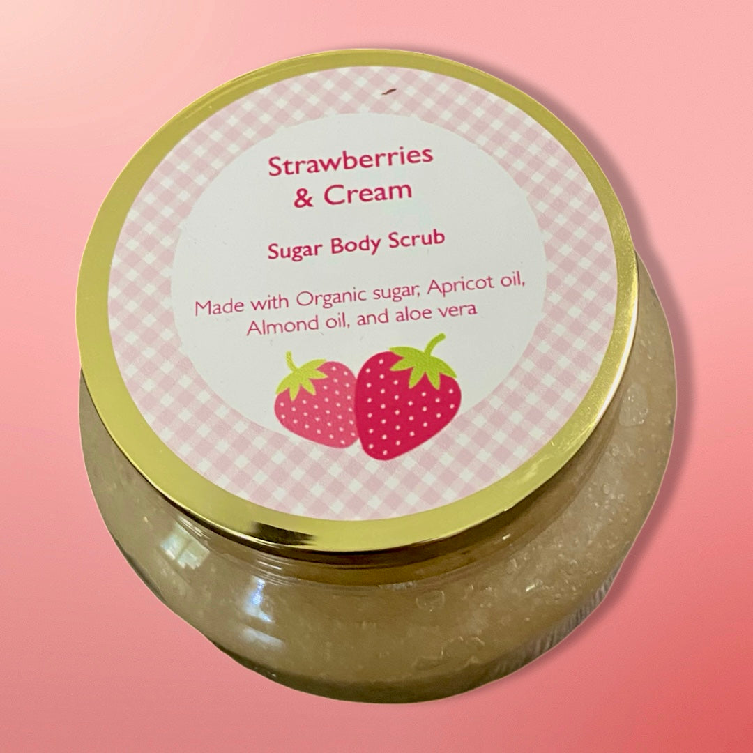 Strawberries n Cream | Body scrub – Sugar sea Organics